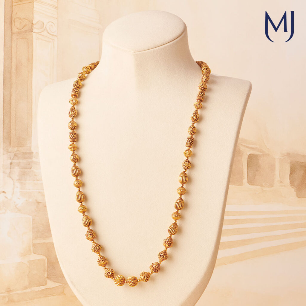 Gold Mohan Mala & Matar Mala Designs | 22K BIS Hallmarked | Manubhai ...