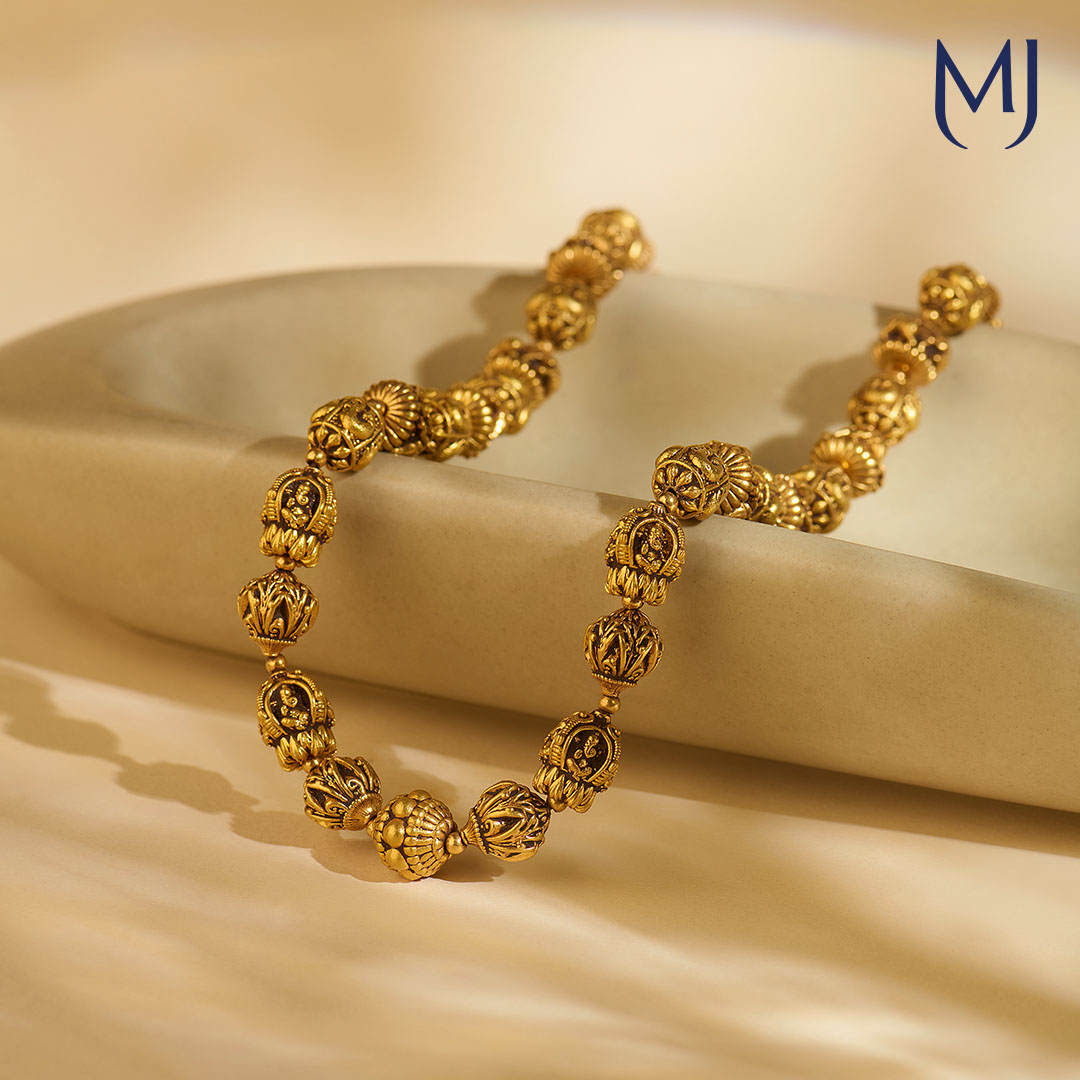 Gold Mohan Mala & Matar Mala Designs | 22K BIS Hallmarked | Manubhai ...