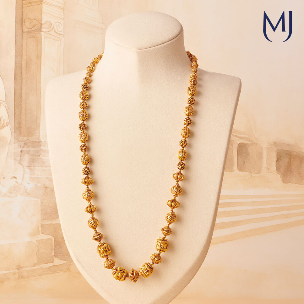 Gold Mohan Mala & Matar Mala Designs | 22K BIS Hallmarked | Manubhai ...