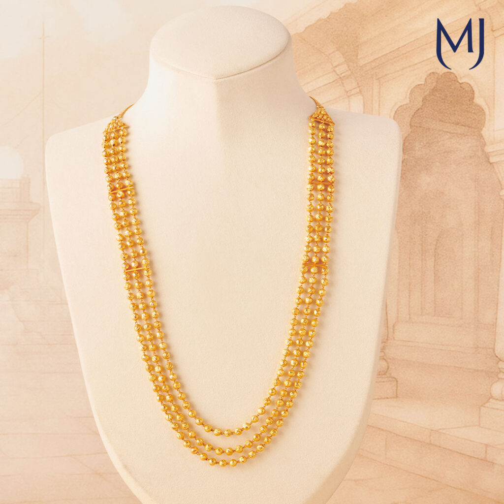 Gold Mohan Mala & Matar Mala Designs | 22K BIS Hallmarked | Manubhai ...